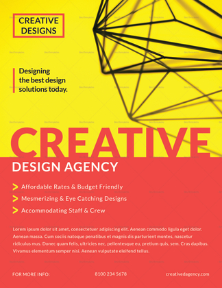 Creative Design Agency Flyer Design Template in PSD, Word, Publisher ...
