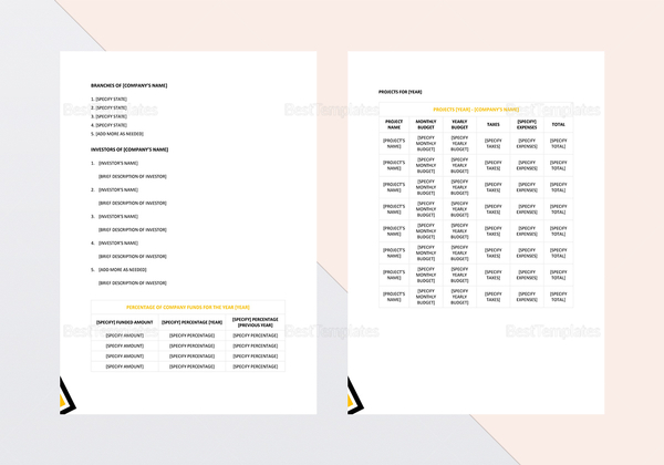Fund Fact Sheet Template in Word, Google Docs, Apple Pages