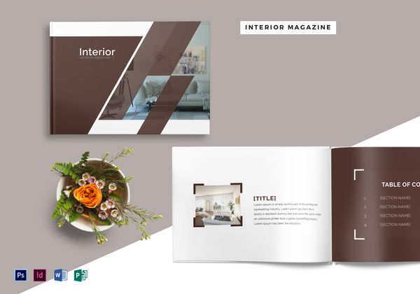 28 Pages Interior Design Magazine Template in PSD, Word, Publisher ...