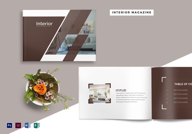 28 Pages Interior Design Magazine Template in PSD, Word, Publisher ...