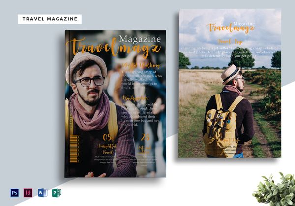Editable Travel Magazine Template in PSD, Word, Publisher, InDesign
