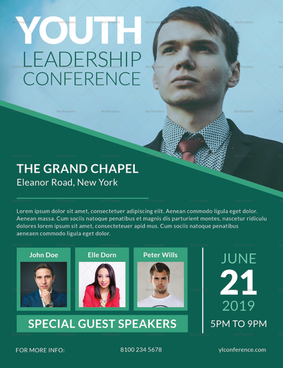 Youth Leadership Conference Flyer Design Template in PSD, Word ...