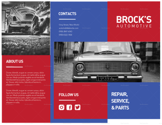 Automotive Tri-Fold Brochure Design Template in PSD, Word, Publisher ...