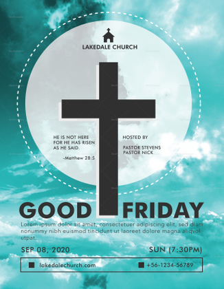 Good Friday Flyer Design Template in PSD, Word, Publisher, Illustrator ...