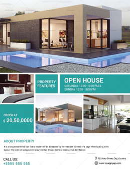 Open House Flyer Design Template in Word, PSD, Publisher