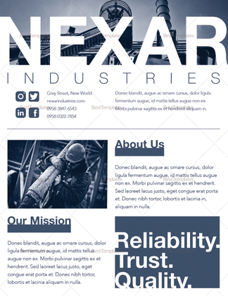 Industrial Brochure Design Template in PSD, Word, Publisher ...