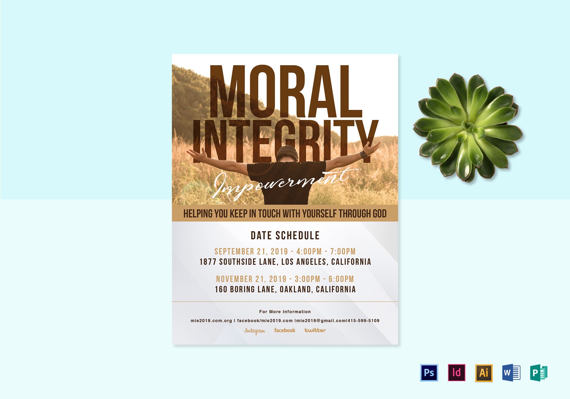 Moral Integrity Flyer Design Template in PSD, Word, Publisher ...