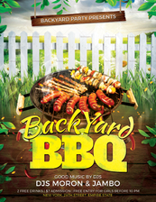 Backyard BBQ Flyer Design Template in PSD, Word, Publisher