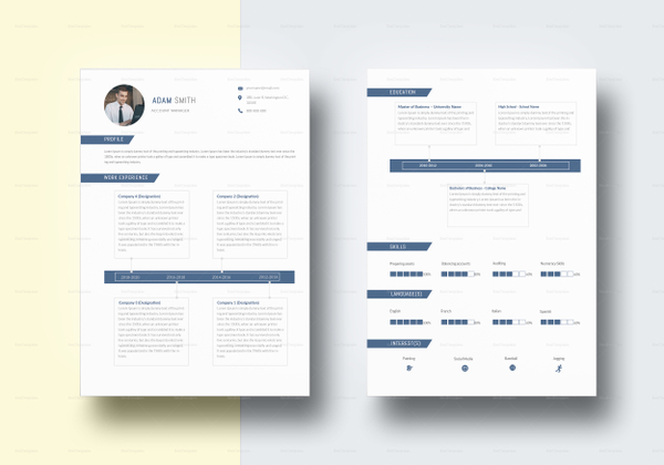 Professional Accounting Resume Design Template in PSD, Word, Publisher ...