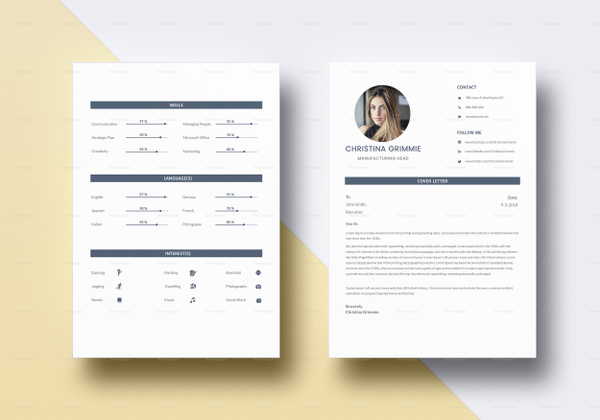 Minimal Automobile Resume Design Template in PSD, Word, Publisher ...