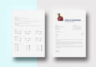 Modern Automobile Resume Design Template in PSD, Word, Publisher ...