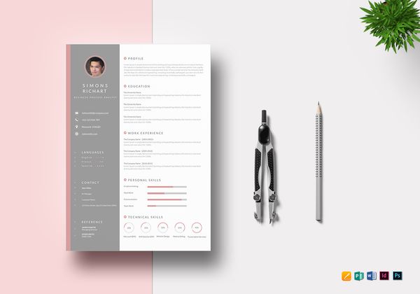 BPO Analyst Resume Design Template in PSD, Word, Publisher, InDesign ...