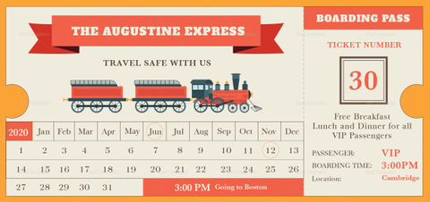 Vector Train Ticket Design Template in PSD, Word, Publisher ...