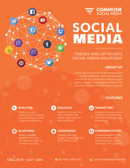 3 layout Social Media Flyer Design Template in PSD, Word, Publisher ...