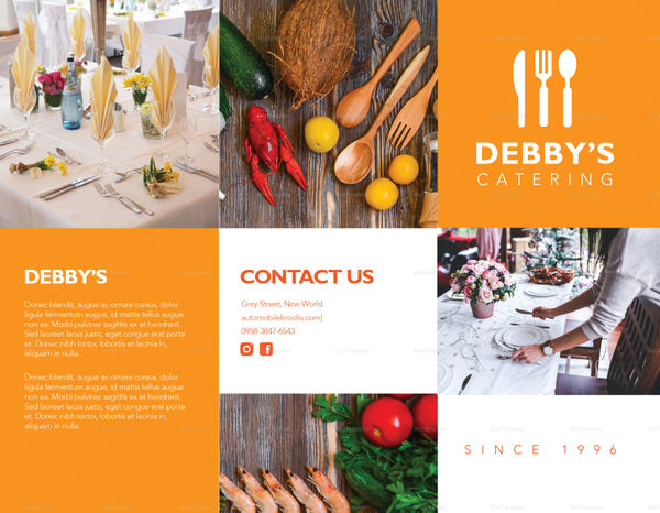 Catering Service Brochure Design Template in PSD, Word, Publisher ...