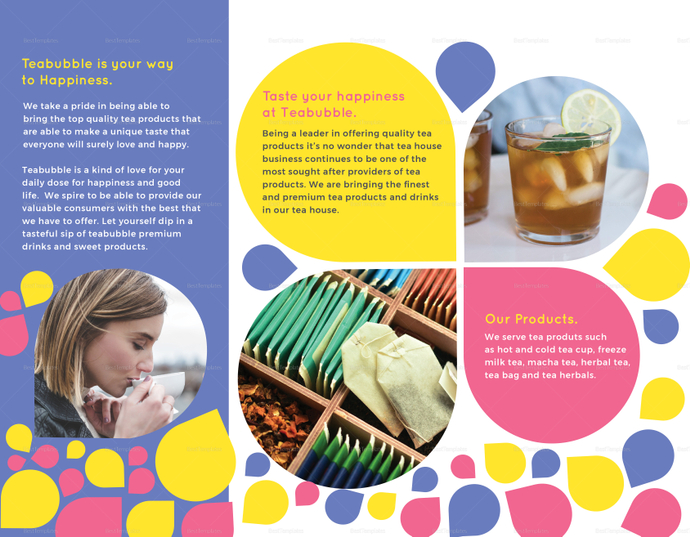 Tri-fold Circle Design Brochure Design Template in PSD, Word, Publisher ...