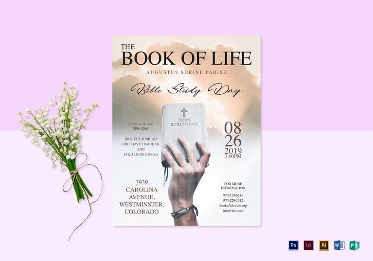 The Book of Life Flyer Design Template in PSD, Word, Publisher ...