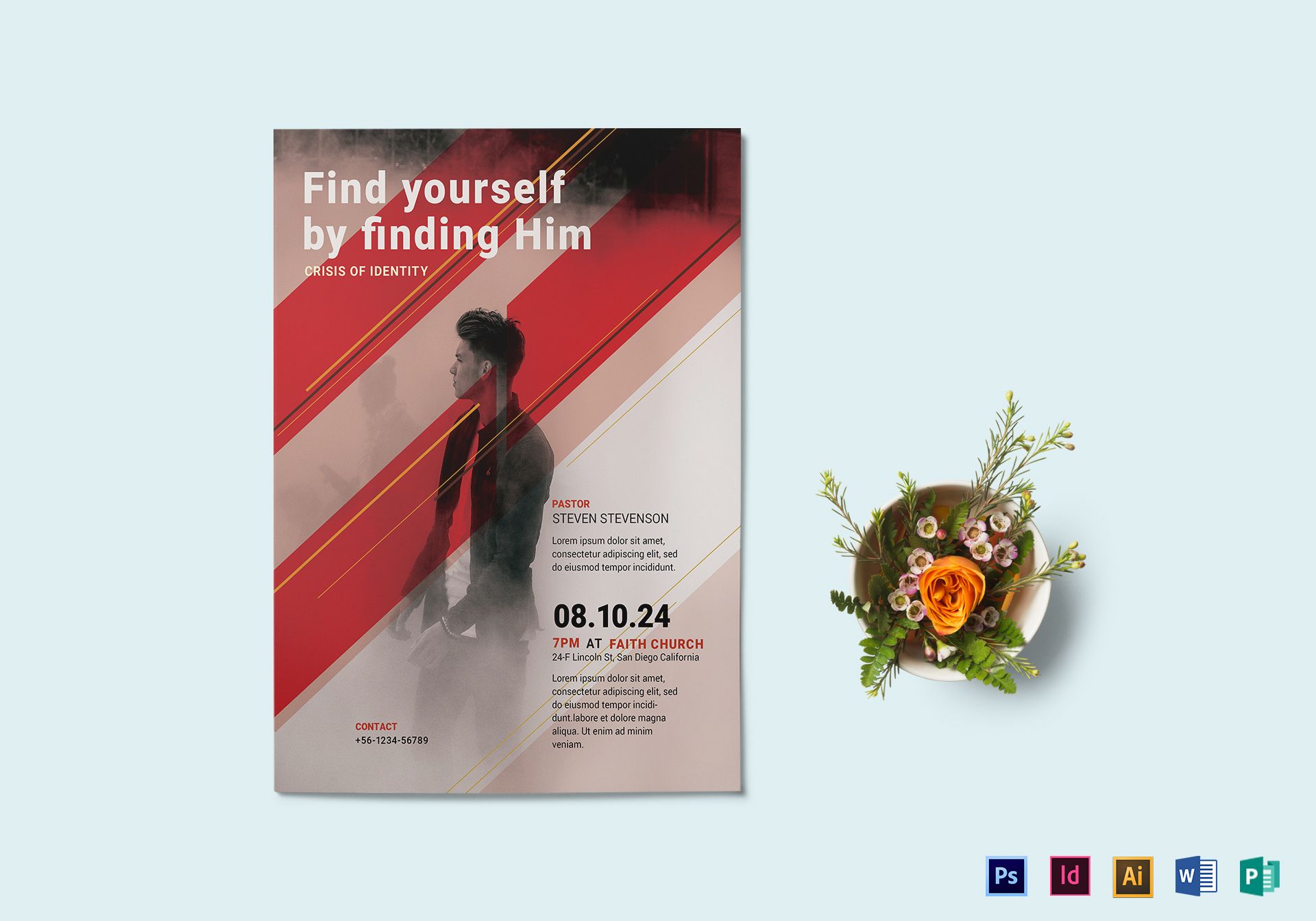 Identity Crisis Flyer Design Template in PSD, Word, Publisher ...