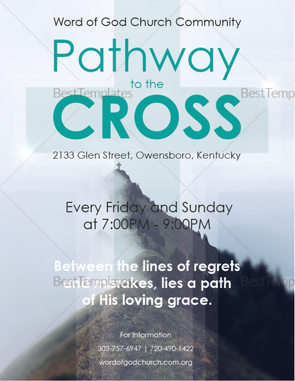 Pathway to The God Flyer Design Template in PSD, Word, Publisher ...