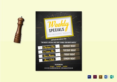 Weekly Special Flyer Design Template in PSD, Word, Publisher ...
