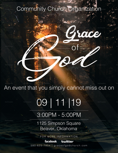 Grace of God Flyer Design Template in PSD, Word, Publisher, Illustrator ...
