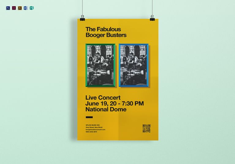 Live Concert Poster Design Template in PSD, Word, Publisher ...
