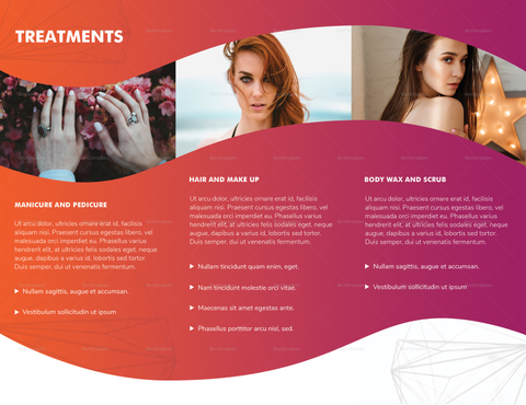 Beauty Parlor Brochure Design Template in PSD, Word, Publisher ...