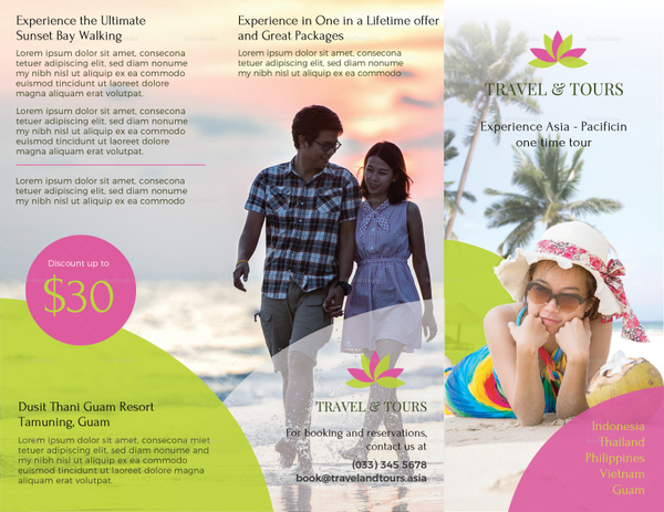 Travel and Tour Brochure Design Template in PSD, Word, Publisher ...