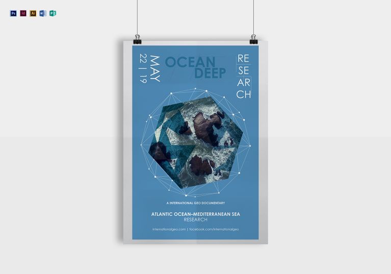 Research Poster Design Template in PSD, Word, Publisher, Illustrator ...