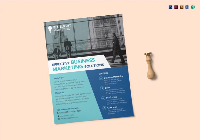 Effective Marketing Flyer Design Template in PSD, Word, Publisher ...