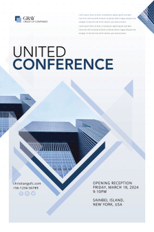 United Conference Poster Design Template in PSD, Word, Publisher ...