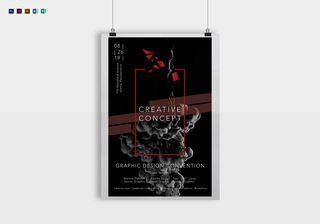 Creative Concept Poster Design Template in PSD, Word, Publisher ...