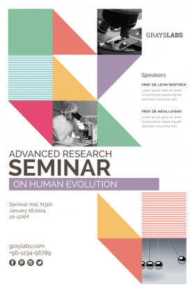 Seminar Poster Design Template in PSD, Word, Publisher, Illustrator ...