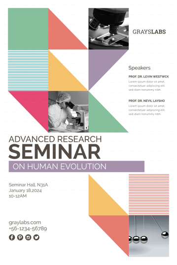 Seminar Poster Design Template in PSD, Word, Publisher, Illustrator ...