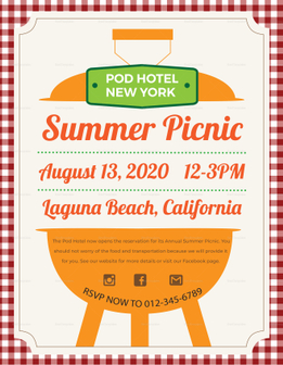 Summer Picnic Flyer Design Template in PSD, Word, Publisher ...