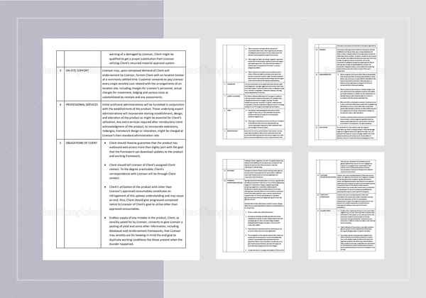 Software Maintenance Agreement Template in Word, Apple Pages