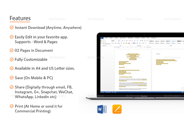 Announcement Of Free Delivery Limitations Change Template In Word 