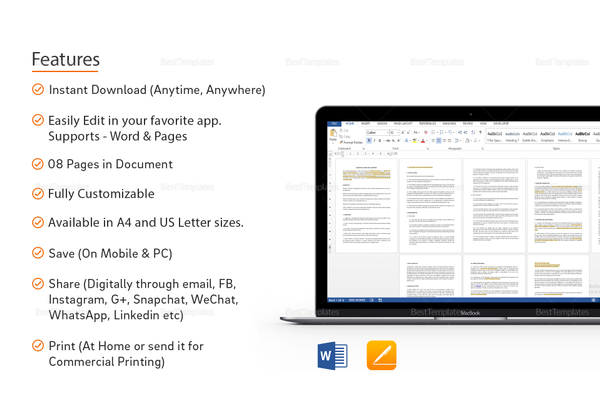 Marketing Consulting Agreement Template in Word, Apple Pages