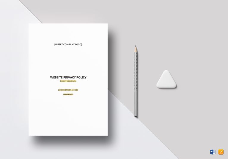 Website Privacy Policy Template in Word, Apple Pages