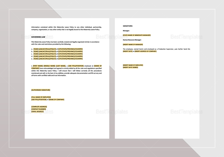 Production Supervisor Job Description Template in Word, Apple Pages