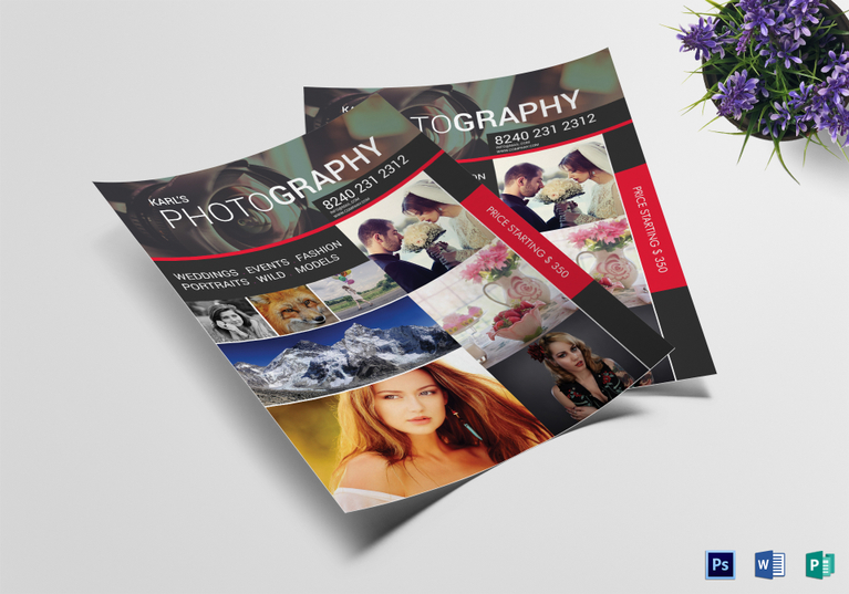 Professional Photography Flyer Design Template in Word, PSD, Publisher