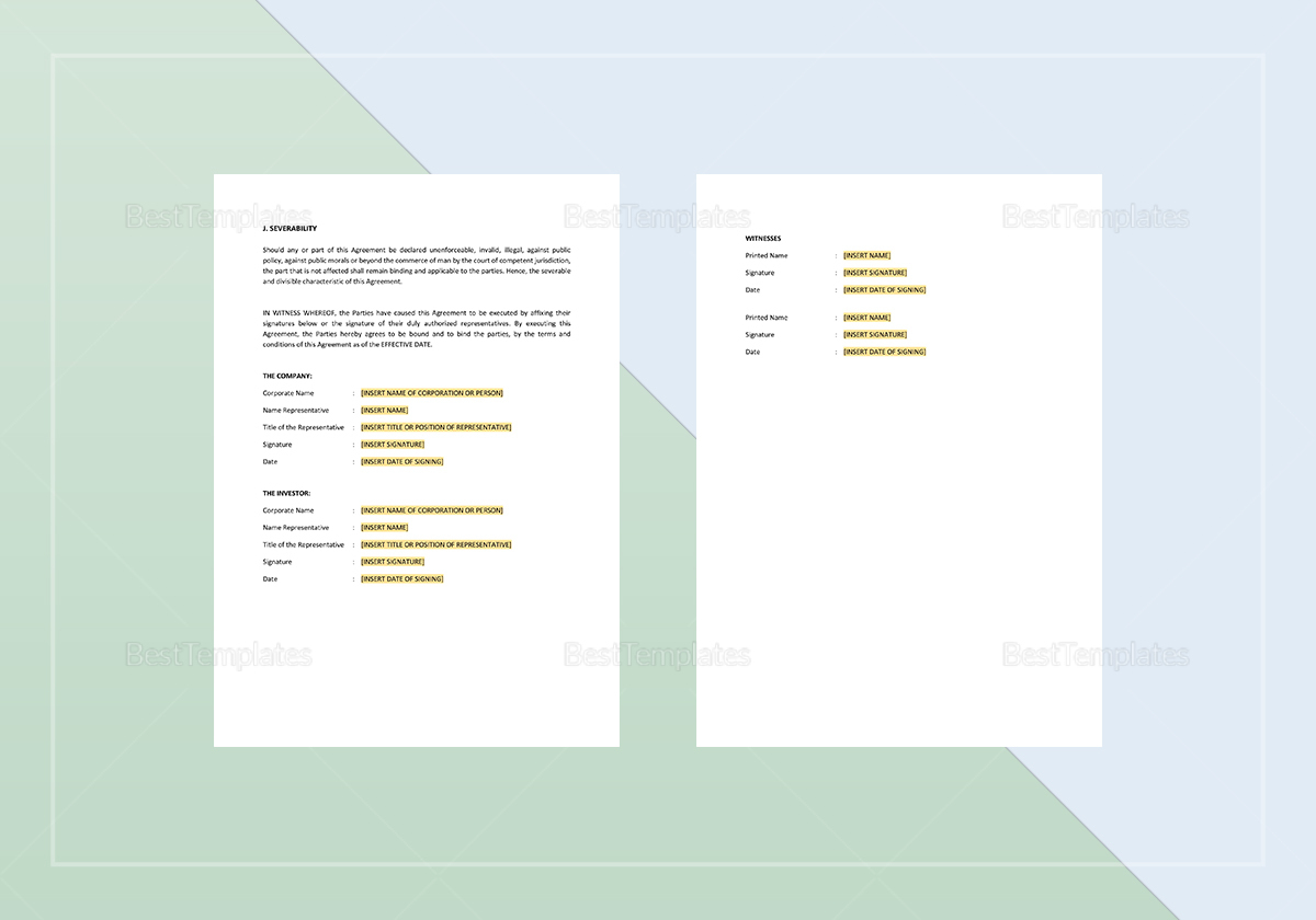 Rollover Agreement Values Shares with Adjustment Clause Template in ...