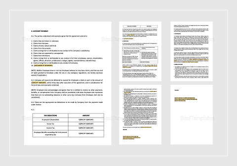 Employee Reference Release Agreement Template in Word, Apple Pages