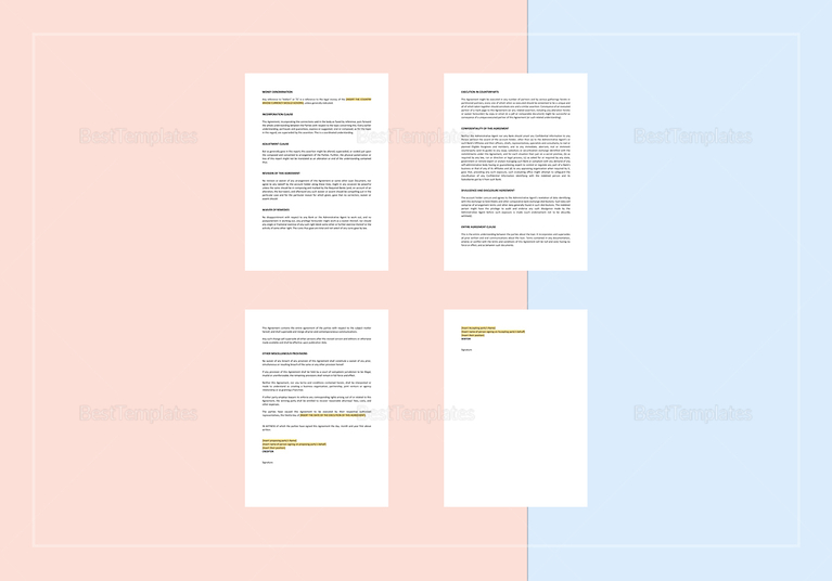 Credit Agreement Template in Word, Apple Pages