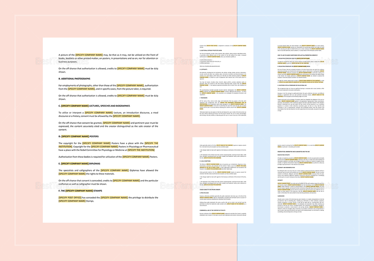 Legal Notice Template in Word, Apple Pages
