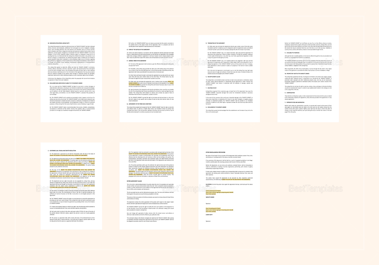 Free Linking Agreement Template in Word, Apple Pages