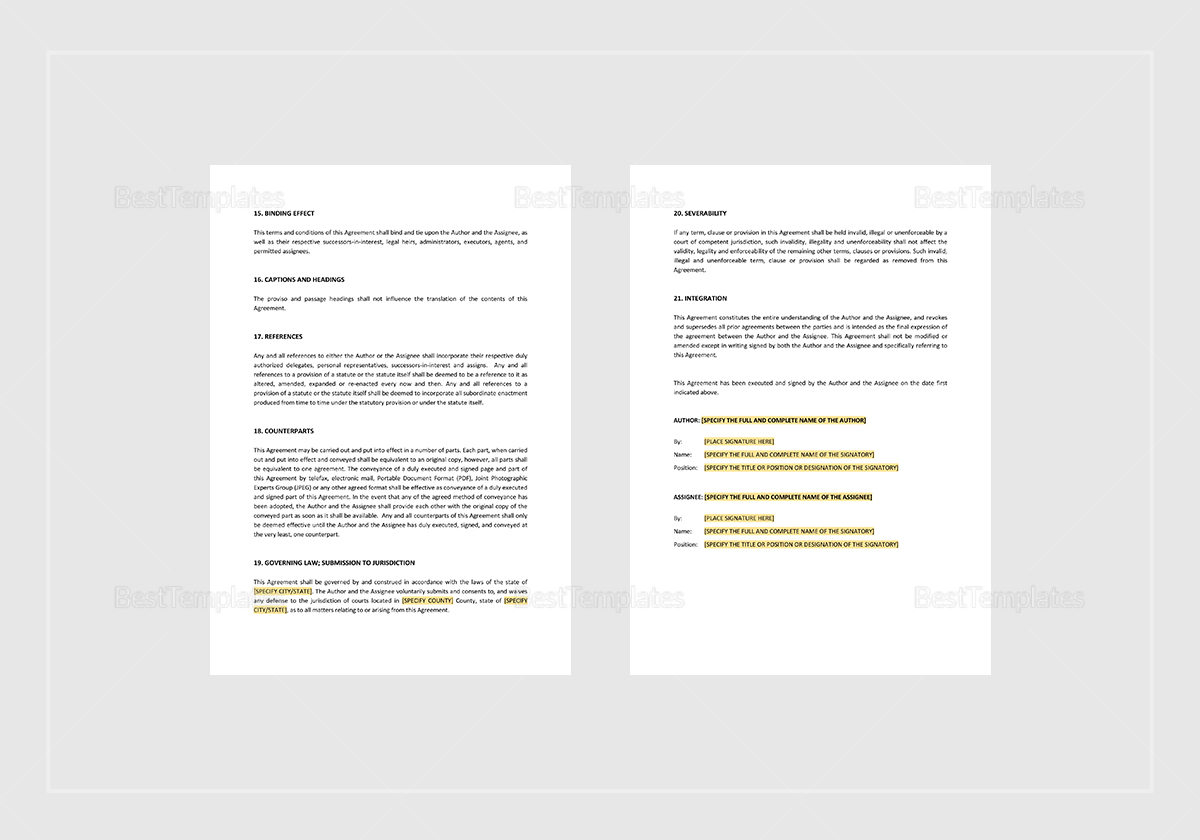 Assignment of Website Creator Template in Word, Apple Pages