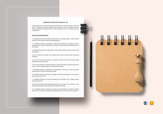 Marketing Assistant Job Description Template in Word, Apple Pages