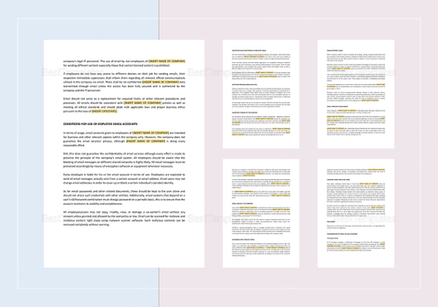 Employee Email Policies Template in Word, Apple Pages