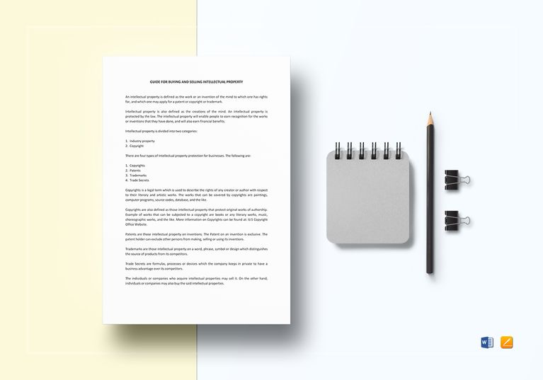 Guide for Buying and Selling Intellectual Property Template in Word ...
